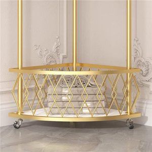 Storage & Organization | Metal Corner Coat Rack With Storage Basket ...